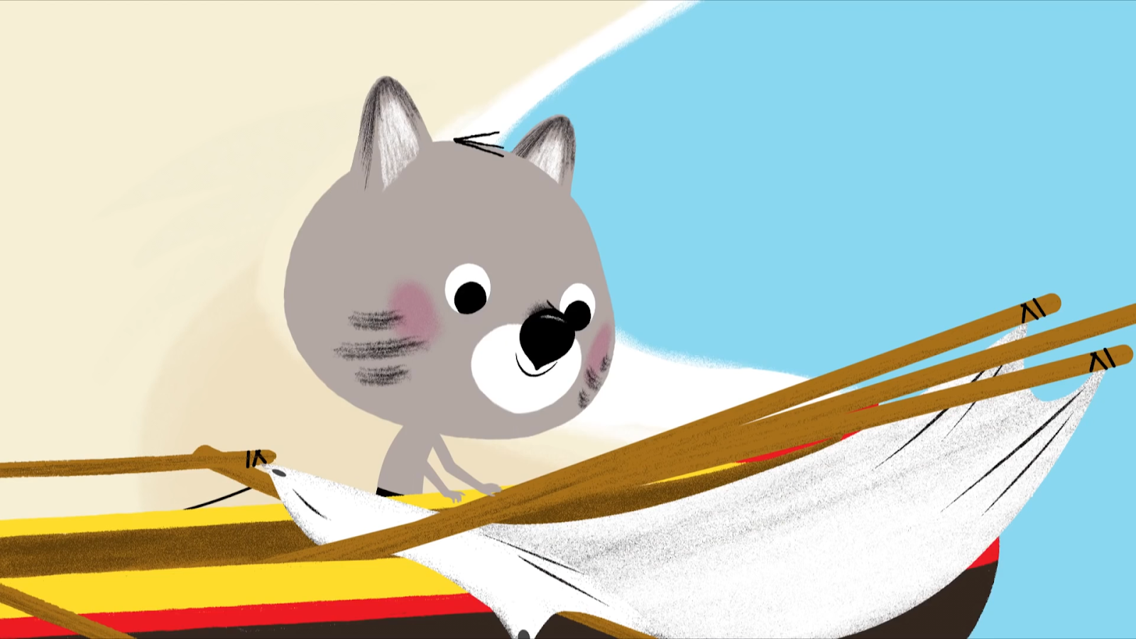 Shirtless Drawn Cartoon Boys: Mouk & Chavapa on the Beach 2