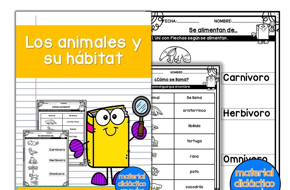 Los animales y sus habitat, actividades. - Material Didactico para tus ...