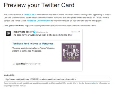 Code it Pretty: Twitter Cards for Blogger