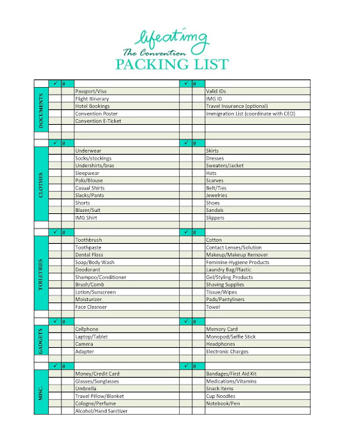 The Convention Packing List | Finance Inspiration