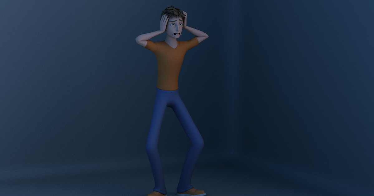 Diffrent Poses of Ray in 3d (rig provided by Animation Mentor)