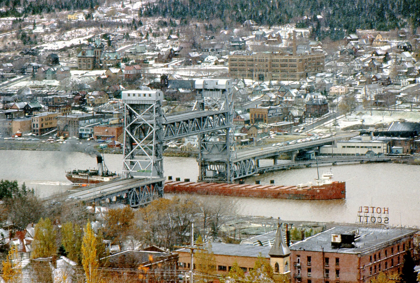 Industrial History: Portage Lake Lift Bridge between Houghton and ...