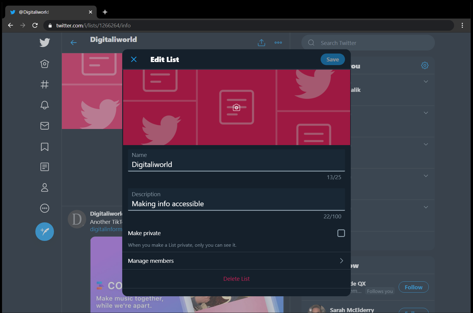 Twitter announces special customizations for Lists and Photos Alt text ...