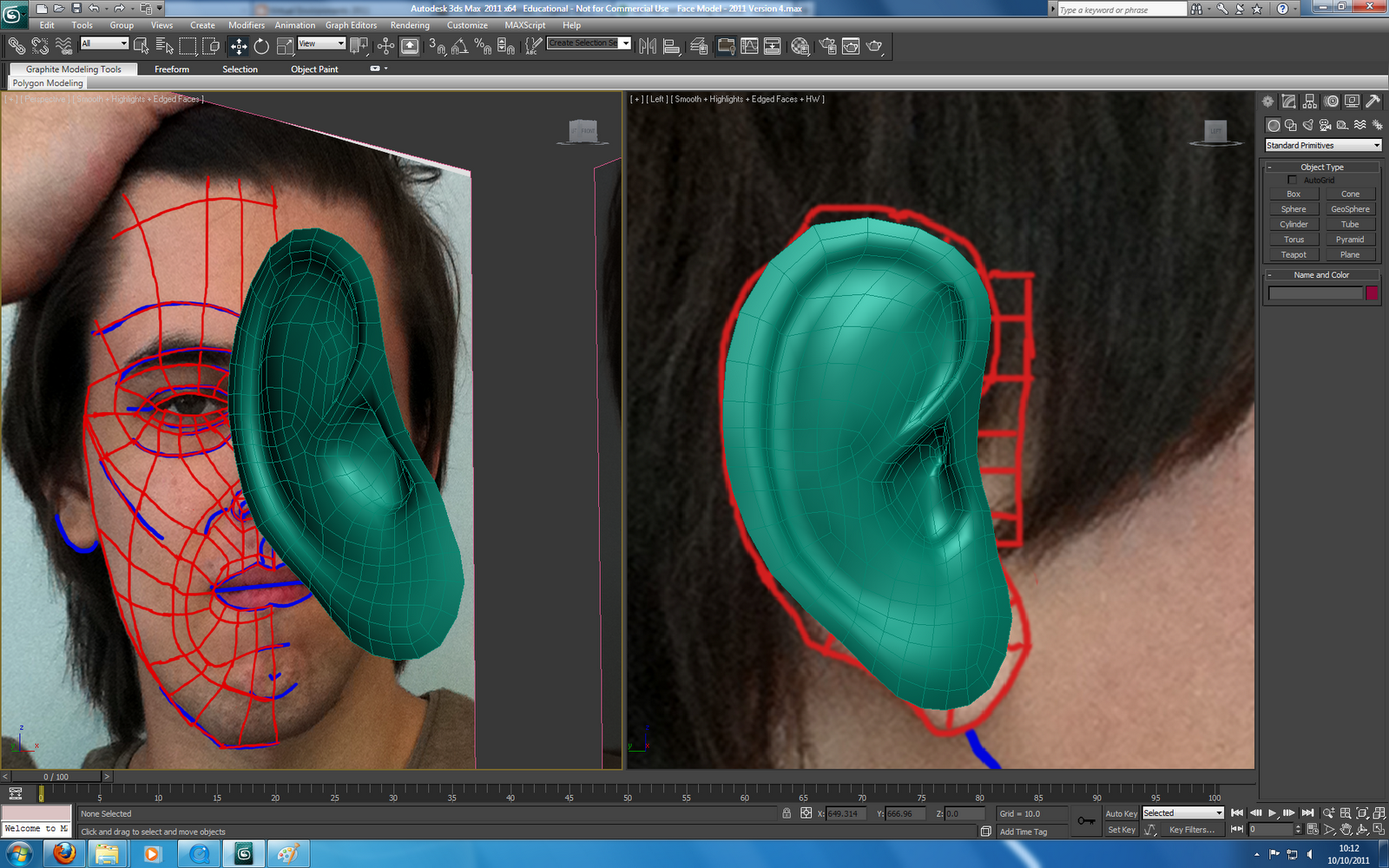 Virtual Environments: Modelling My Face - The Ear