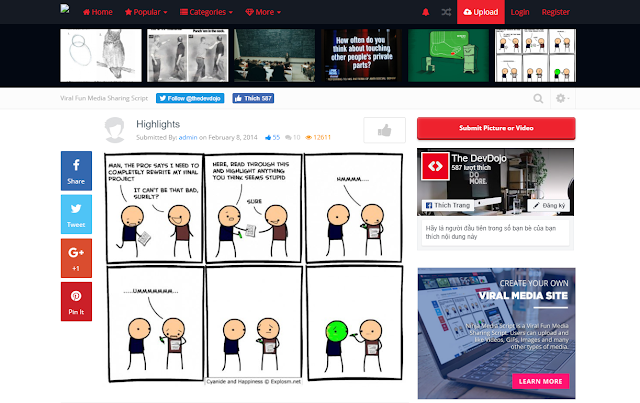 Ninja Media Script - Create a Viral Media Sharing Site