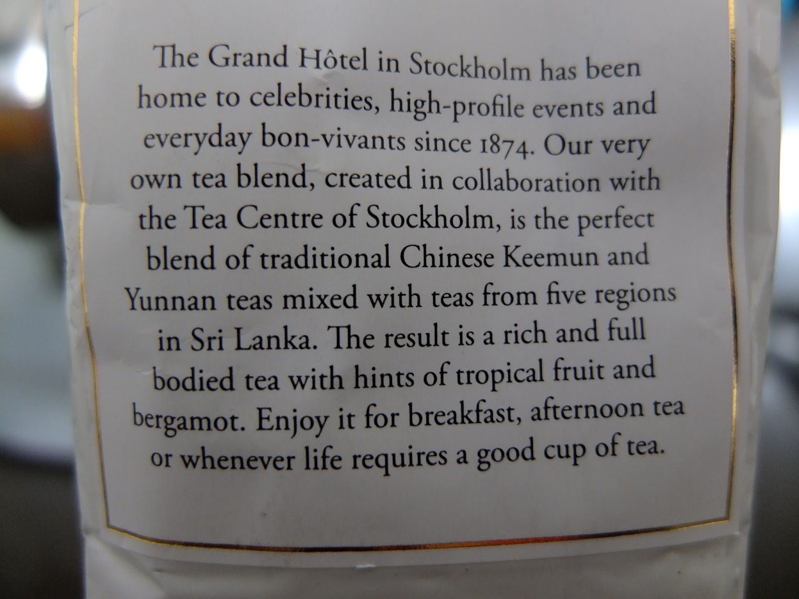 Adventures In Menu Collecting: White Cloud Tea