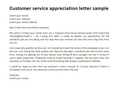 Customer Satisfaction Letter Template ~ Resume Letter