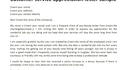 Customer Satisfaction Letter Template ~ Resume Letter