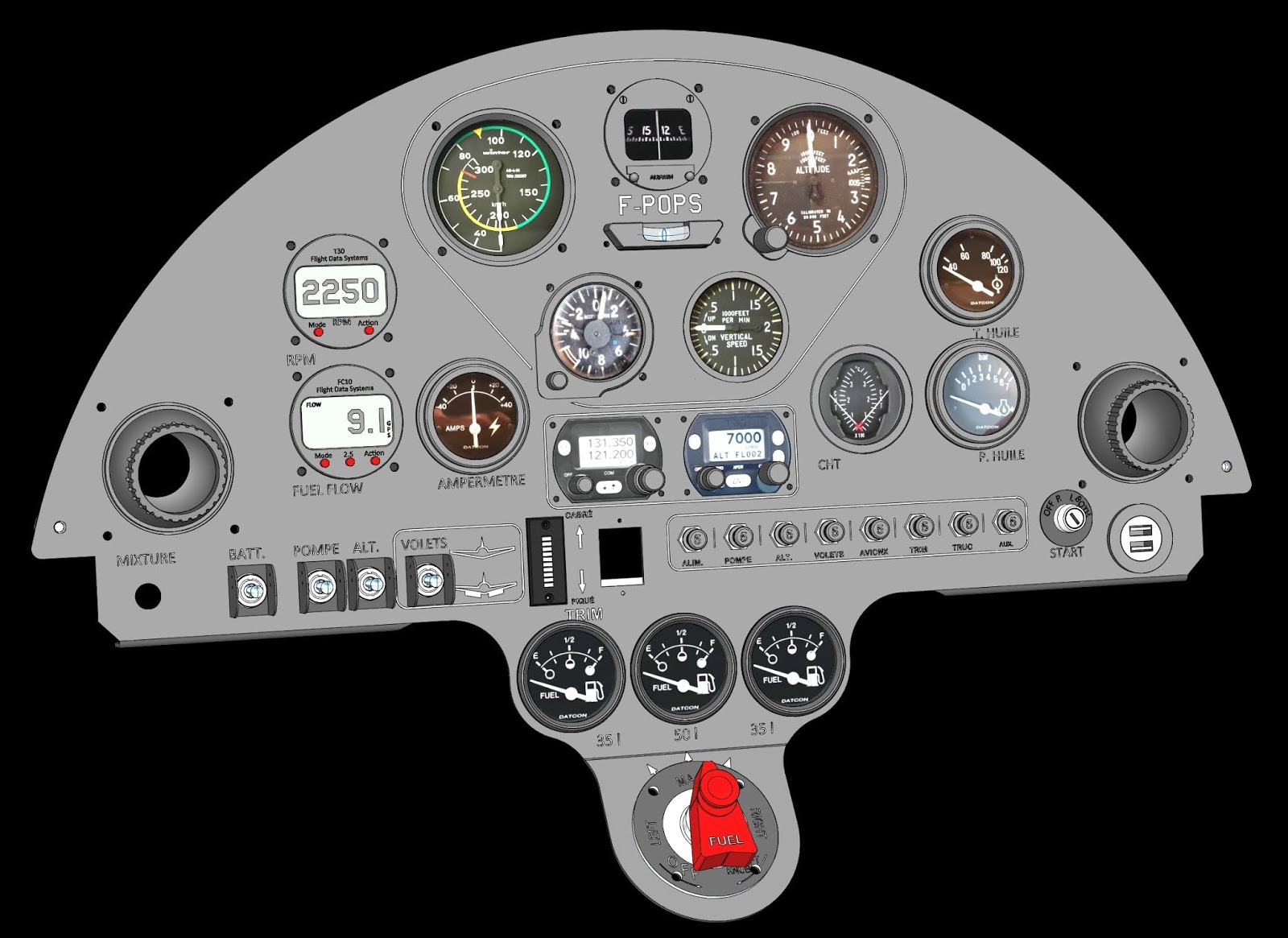 AERODYNE: Progression de la conception de la planche de bord d'un avion ...