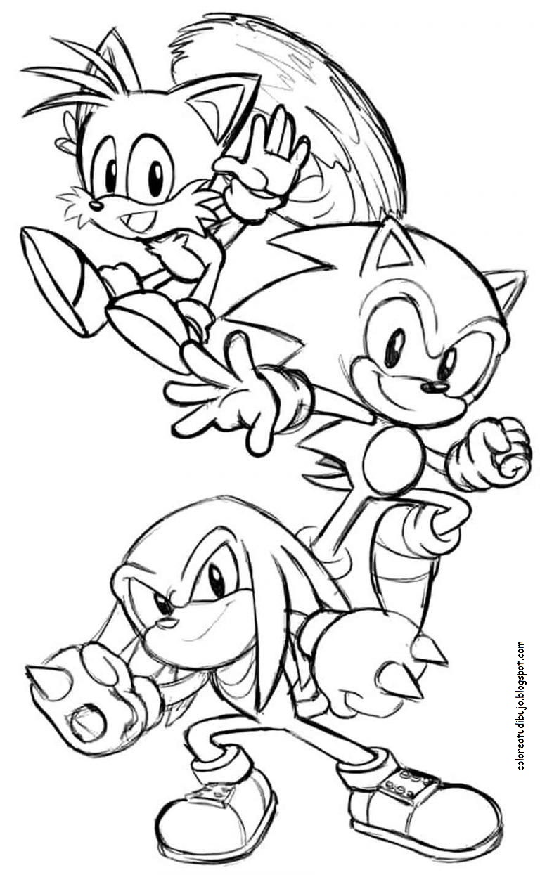 🏃Dibujos para colorear de SONIC The HEDGEHOG🎮 - COLOREA TUS DIBUJOS