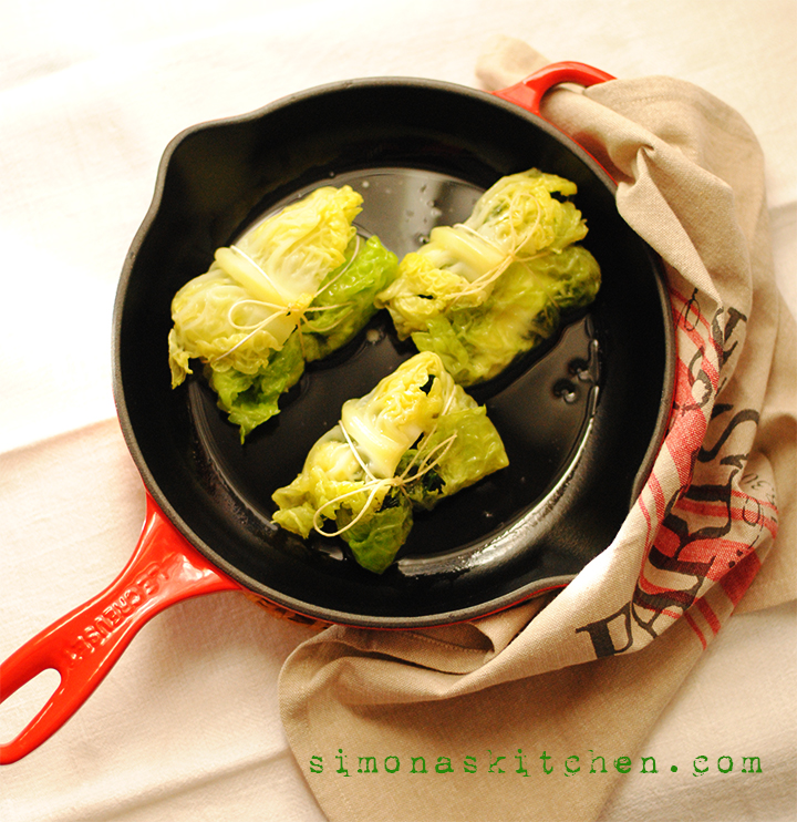 Involtini di Cavolo Verza, con Spinaci e Mozzarella - Savoy Cabbage ...