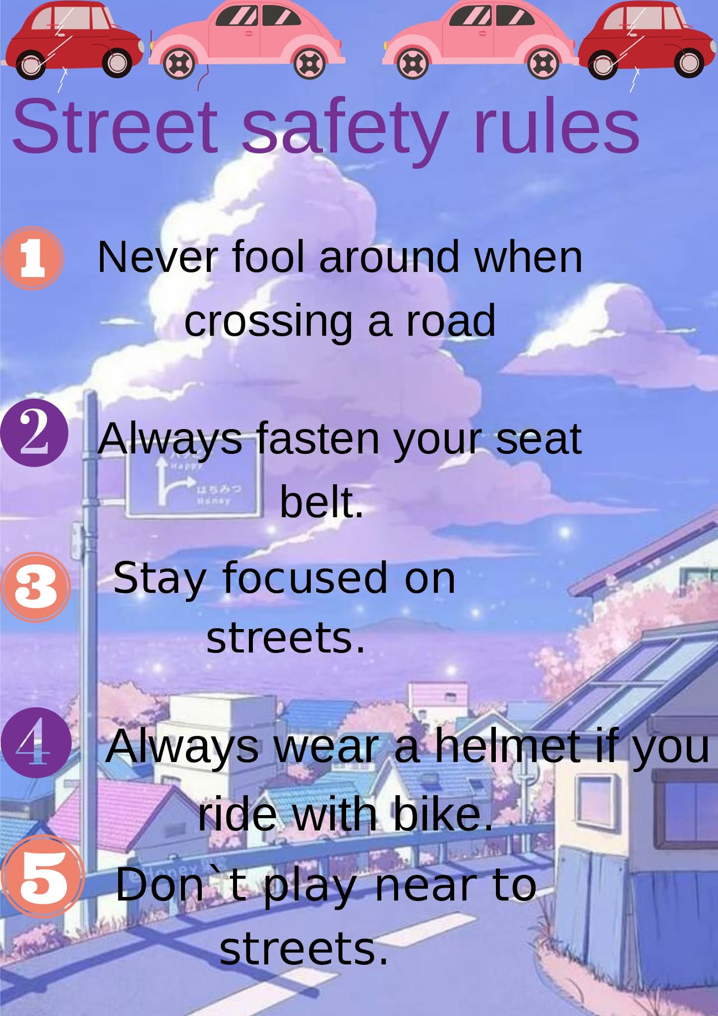 ENGLISH IS EASY! ENGLISH IS OK!: HOW TO BE SAFE IN STREETS