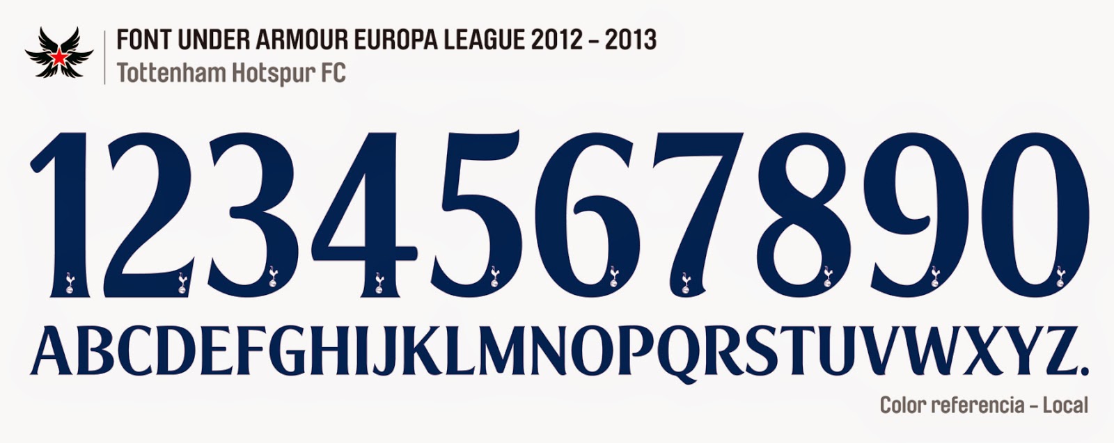 TIPOGRAFIAS Y FONTS: Font Tottenham FC / Under Armour 2012 - 2013