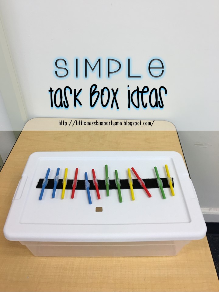 Little Miss Kim's Class: Simple Task Box Ideas for Special Education