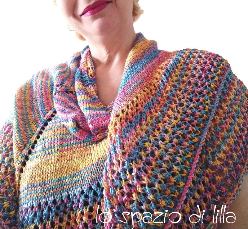 lo spazio di lilla: Scialle multiuso ai ferri " ComeTuMiVuoi " / In collaborazione con Filati ...
