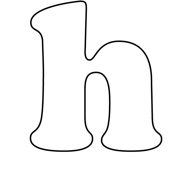Bubble Letters Lowercase H - Birthday Letter