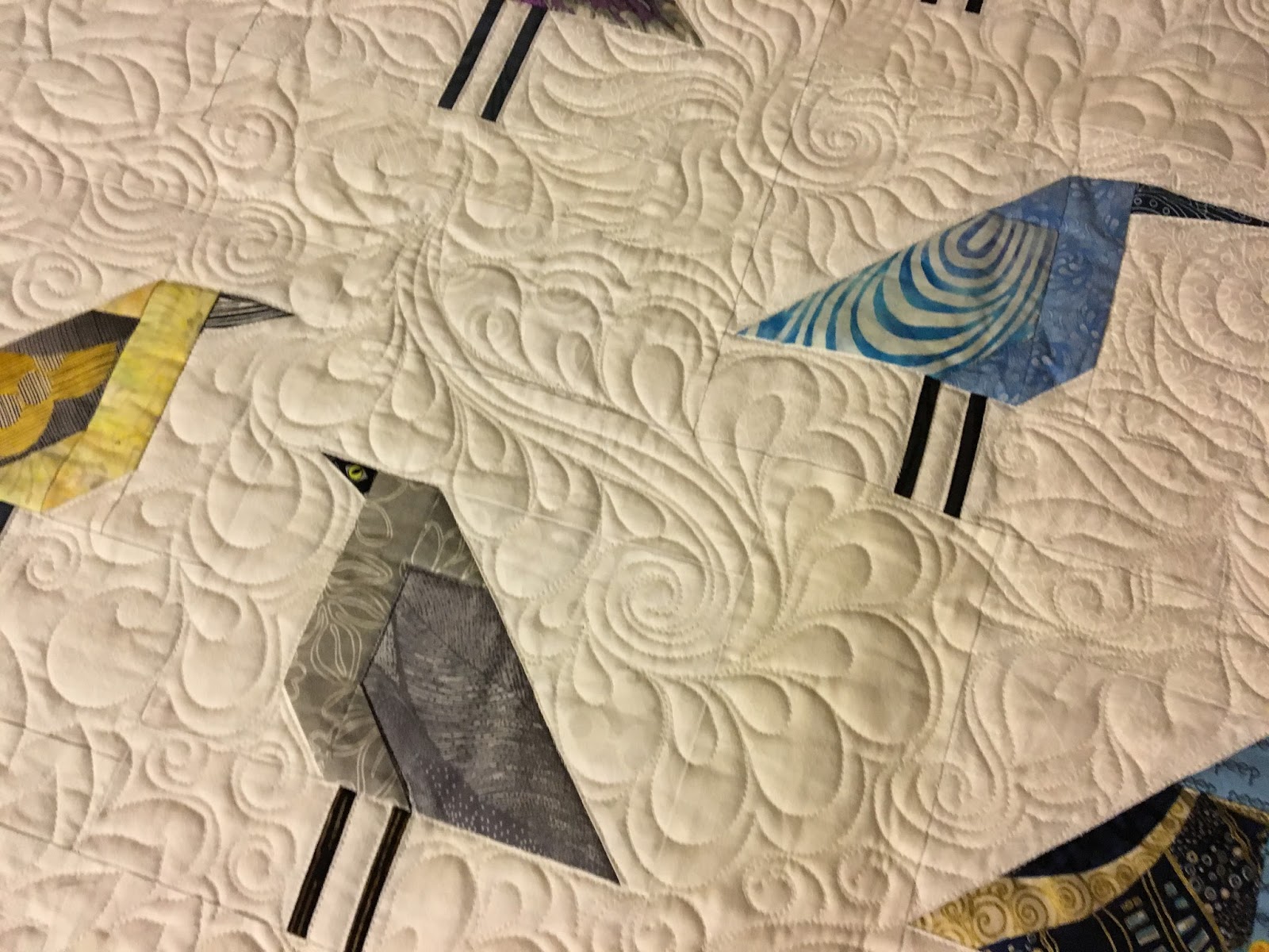 The Patchery Menagerie: Flock of Fancy Quilting Details