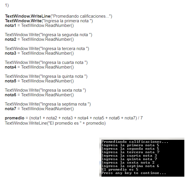 Small Basic: Primeros Ejercicios