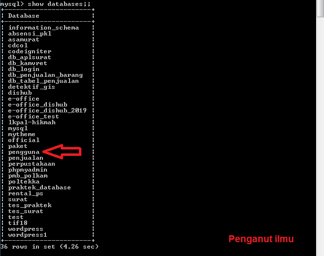 Cara Mudah Membuat Database Dan Tabel Pada MySQL - Penganut ilmu Cara Mudah Membuat Database Dan Tabel Pada MySQL - Penganut ilmu