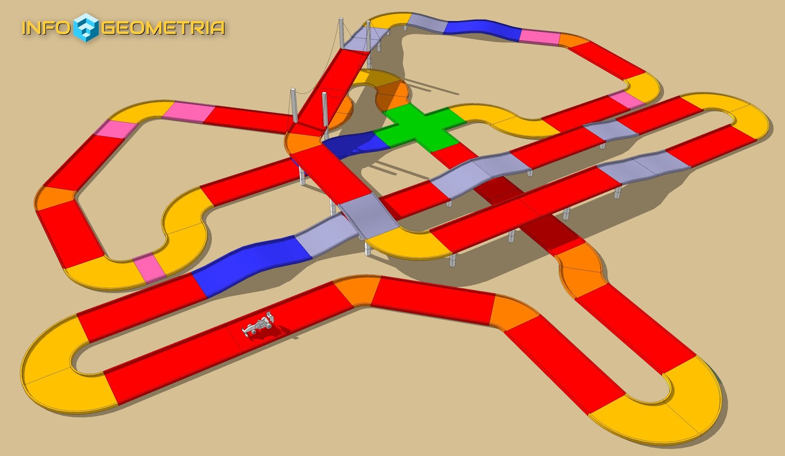 INFOGEOMETRÍA: SCALEXTRIC. 3D TRACK DESIGN