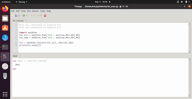 Embedded Things Pyboard Micropython Exercise Scan I2c Address