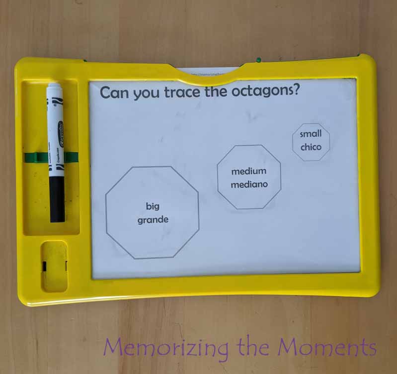 Memorizing the Moments: Tot School Octagon Activities