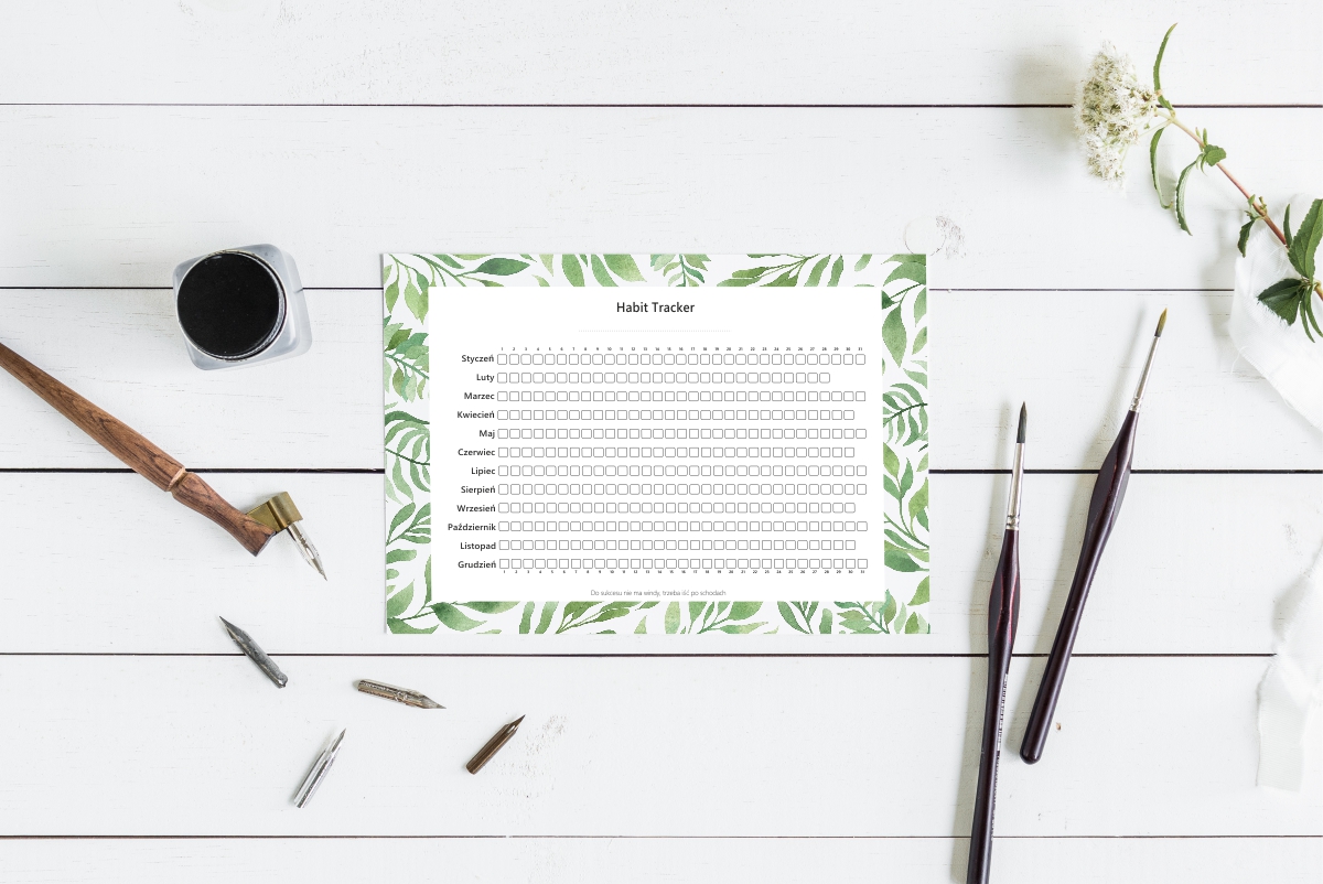 DIY Organizer - Habit Tracker do pobrania | Piafka