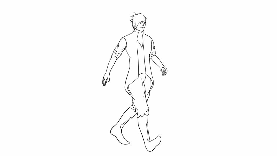 3/4 Walk Cycle, Run, Jump Character Animations (BSA 126)