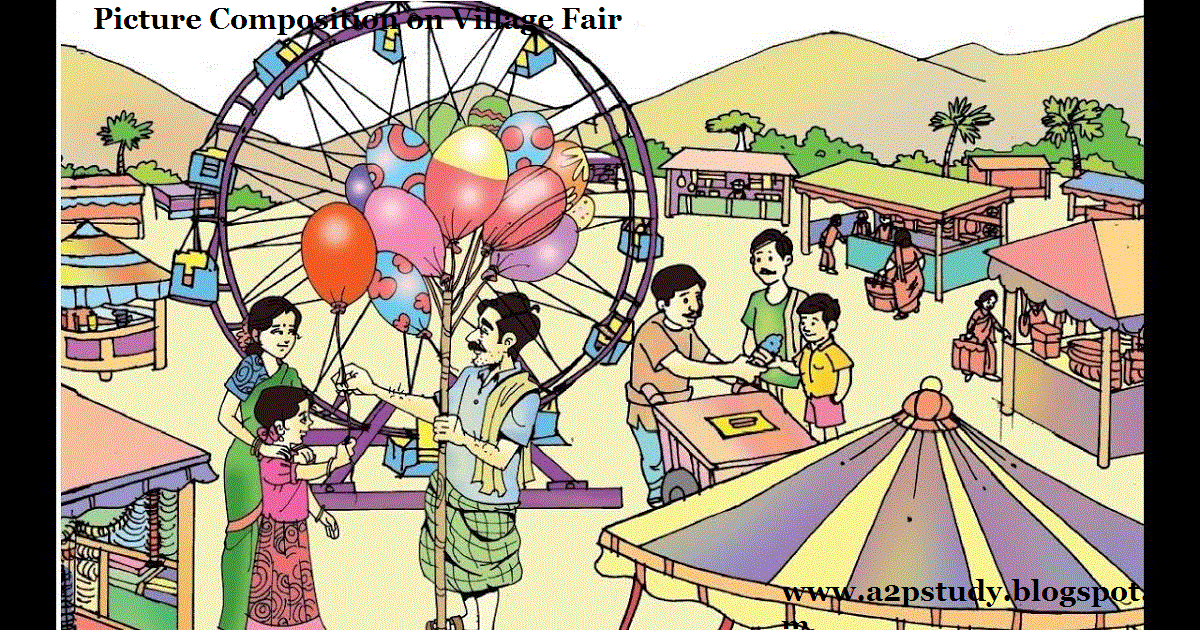Picture Composition on Village Fair