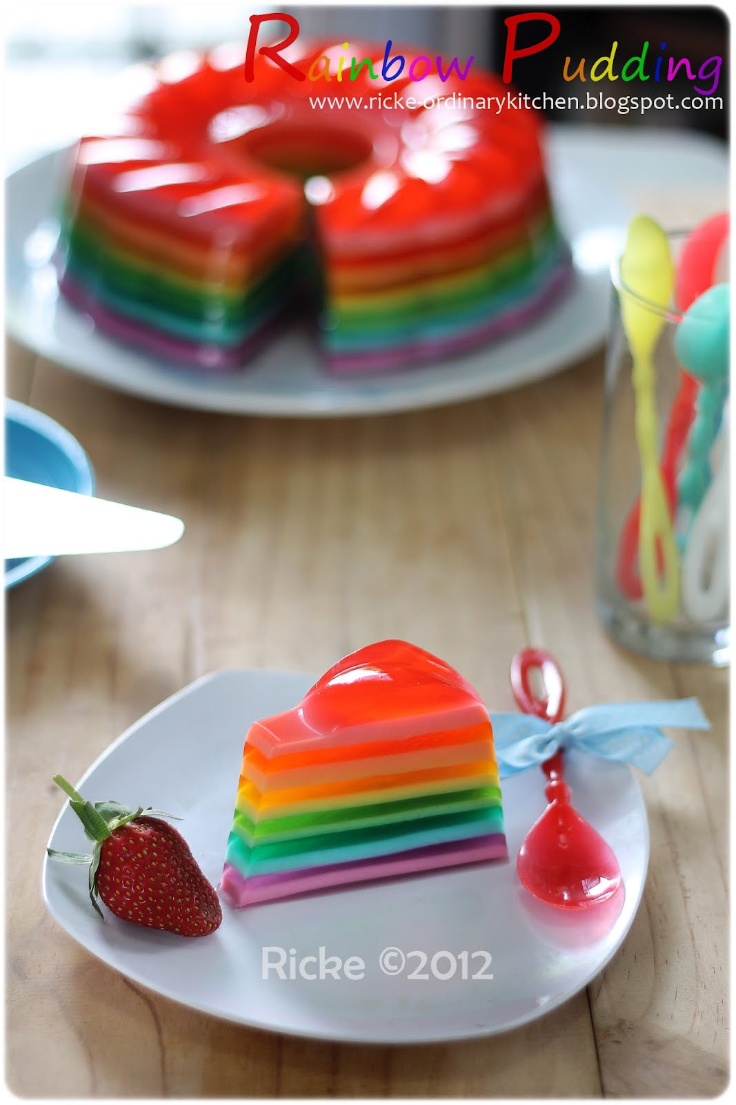 Just My Ordinary Kitchen...: RAINBOW PUDDING