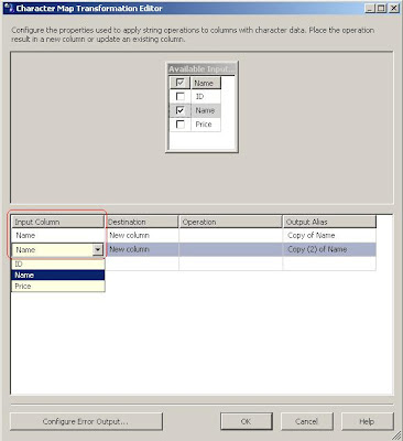 SSIS: CHARACTER MAP TRANSFORMATION