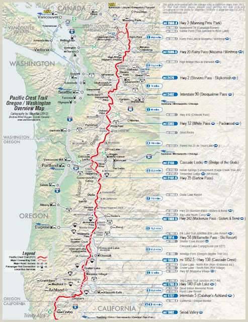 Take a Hike!: Map of the Pacific Crest Trail