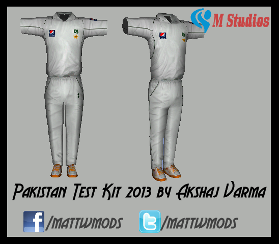 Pakistan Test Kit 2013 for EA Cricket 07 | EA Cricket 07 Patches and ...
