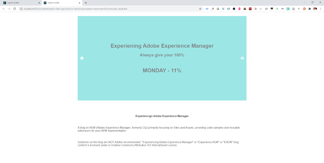 Experiencing Adobe Experience Manager (AEM, CQ): AEM 6550 - React SPA ...