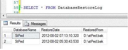 SQL Server : How to Keep Database Restore History : Connect SQL