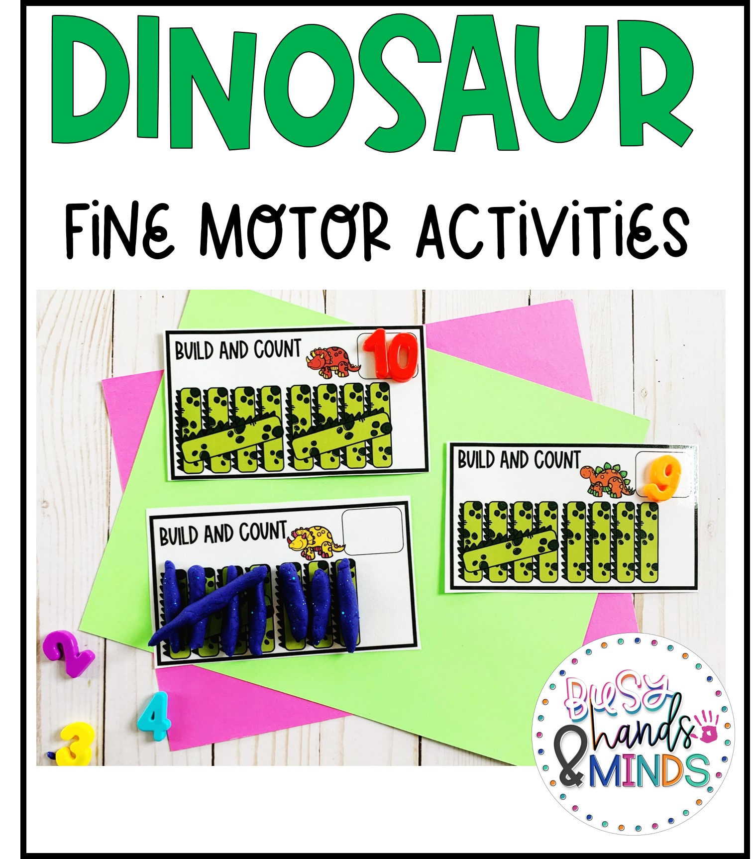 Dinosaur Fine Motor Task Boxes for Preschool | Busy Hands and Minds