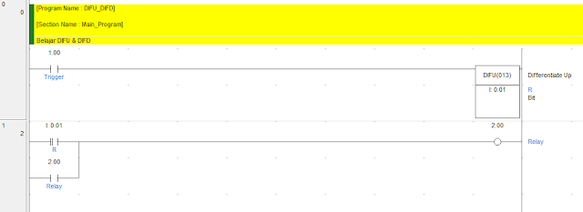 PLC Omron 1 - DIFU & DIFD (Different Up & Different Down)