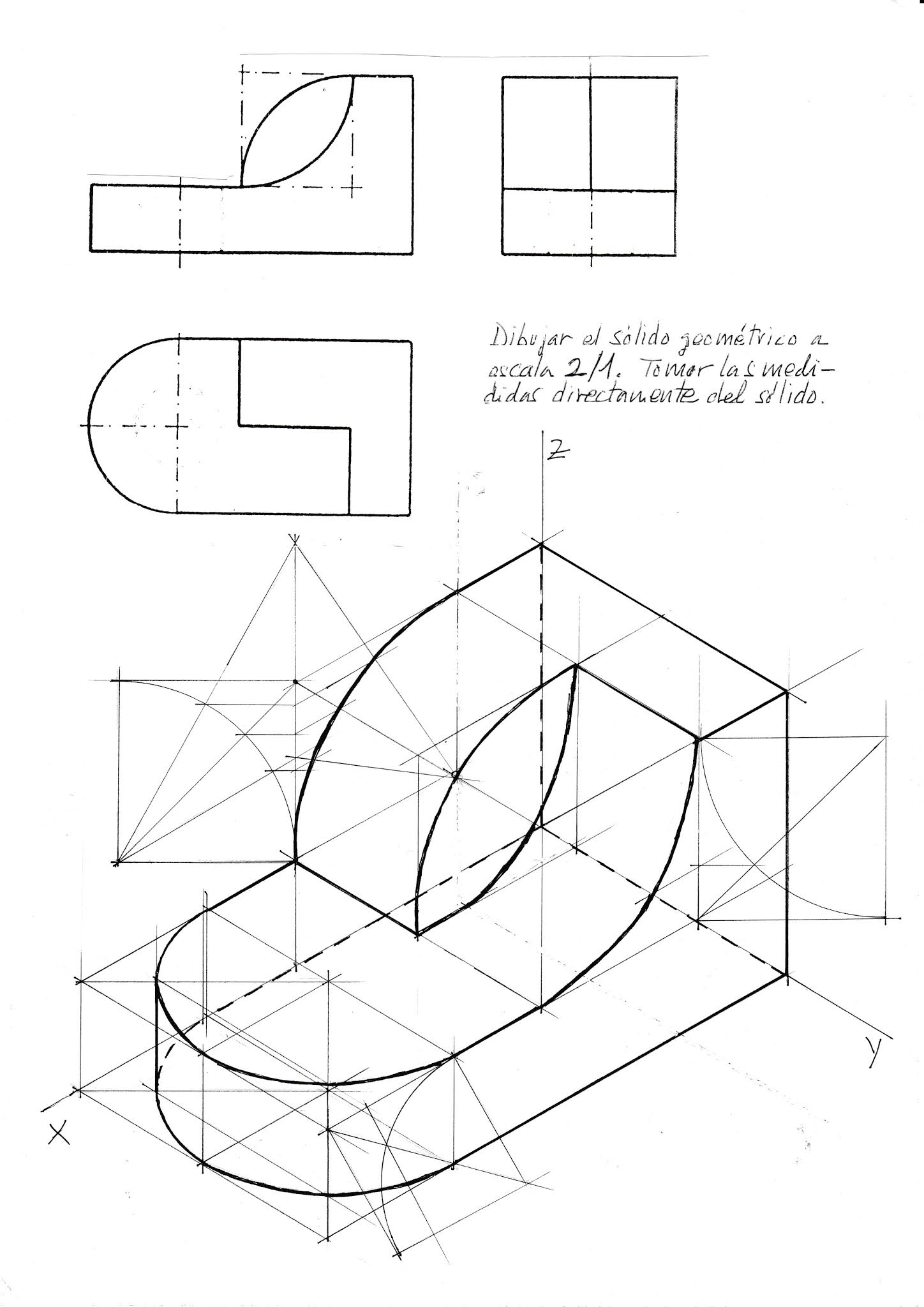 EL DOMINIO DEL DIBUJO: Perspectiva axonométrica isométrica de piezas ...