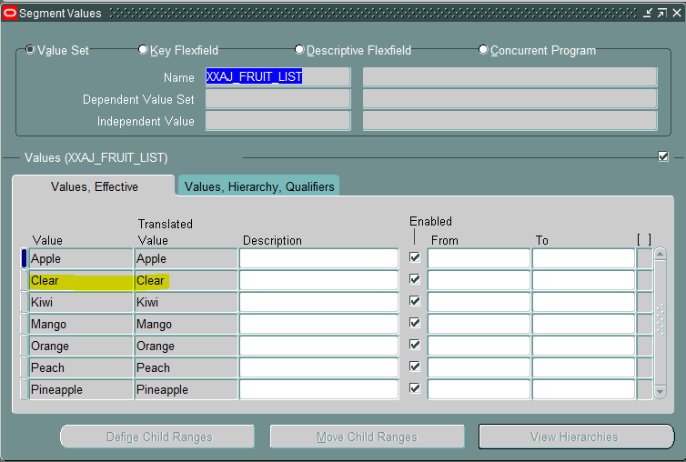 Johny's Oracle Tips: Oracle Apps : Selecting Multiple values for a ...