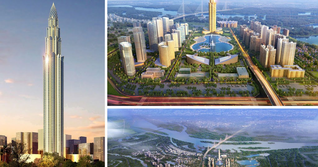 Tháp tài chính Phương Trạch toàn cảnh - Tower cao 108 tầng tại Vĩnh ...