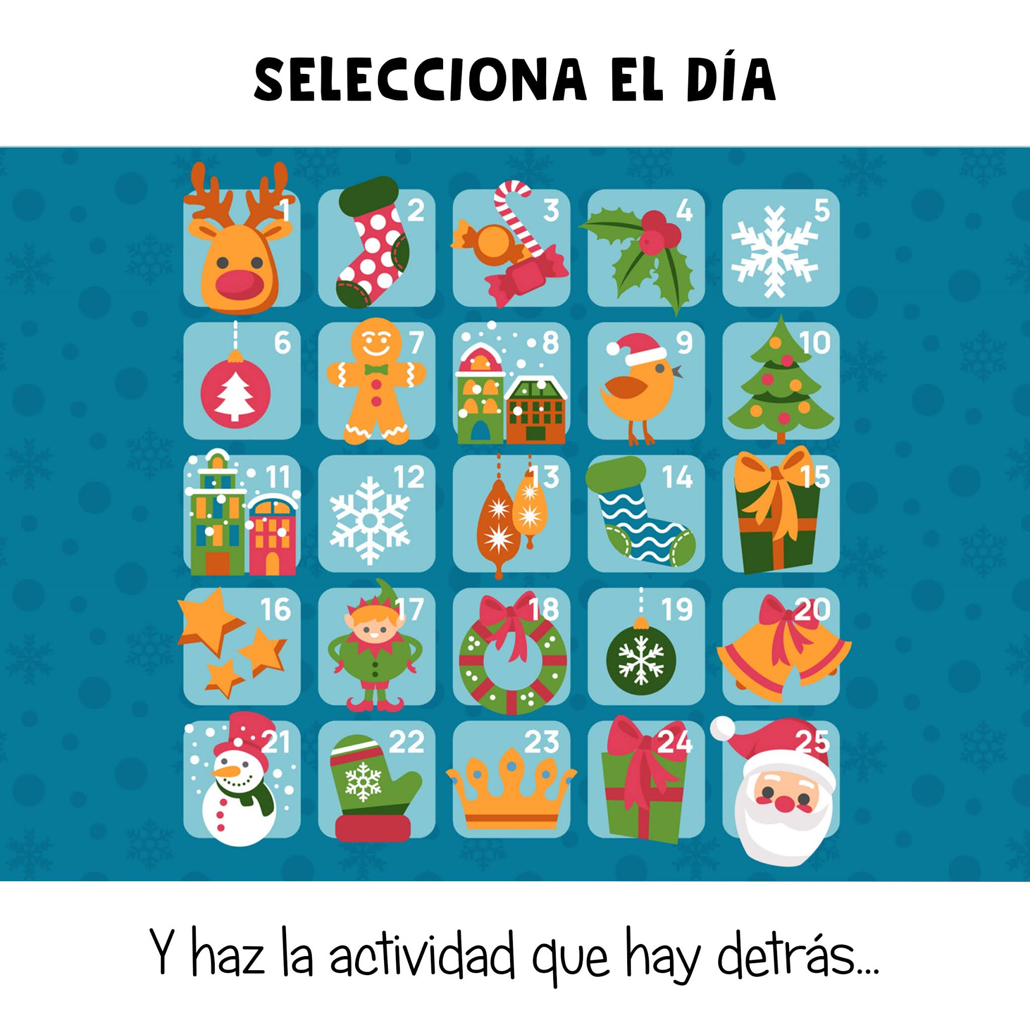 Actividad Navideña: Calendario de Adviento (Día 1-7)