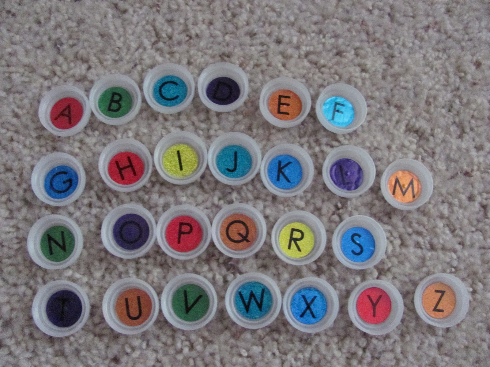 A is for Manzana: Bottle Cap Letters