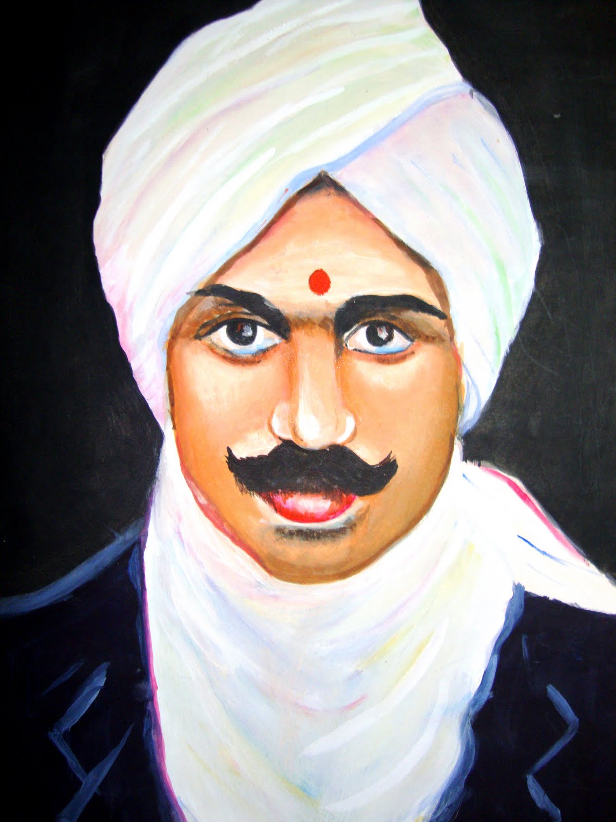 Artists of India: Mahakavi Bharathiyar_National Poet of India by Rajaa