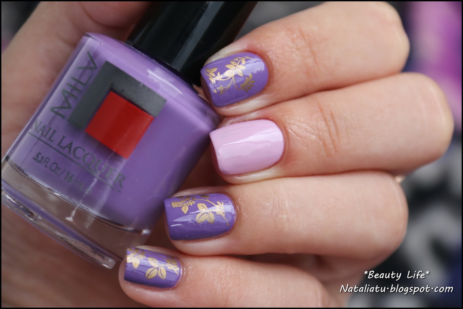 Beauty Life: Маникюр с лаками MILV №54 и MILV №13 + слайдер-дизайн S24