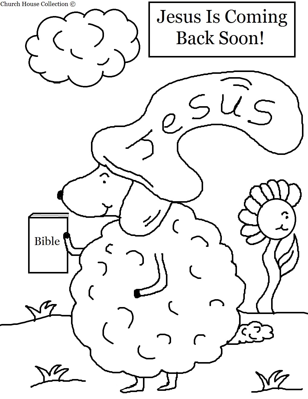 Jesus Second Coming Coloring Page Coloring Pages