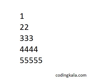 Number Pattern 44 - Pyramid pattern in C programming - prograwing.com