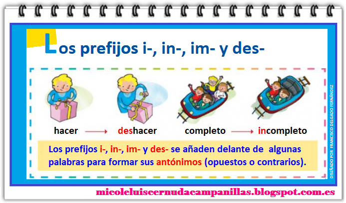 La clase de Vane: PREFIJOS I-, IN-, IM-, DES-