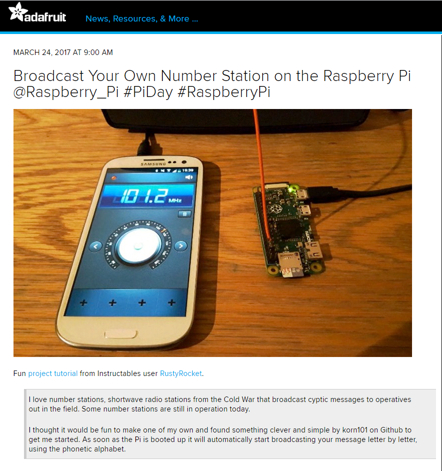 RASPBERRY PI PIRATE RADIOS AND NUMBER STATIONS