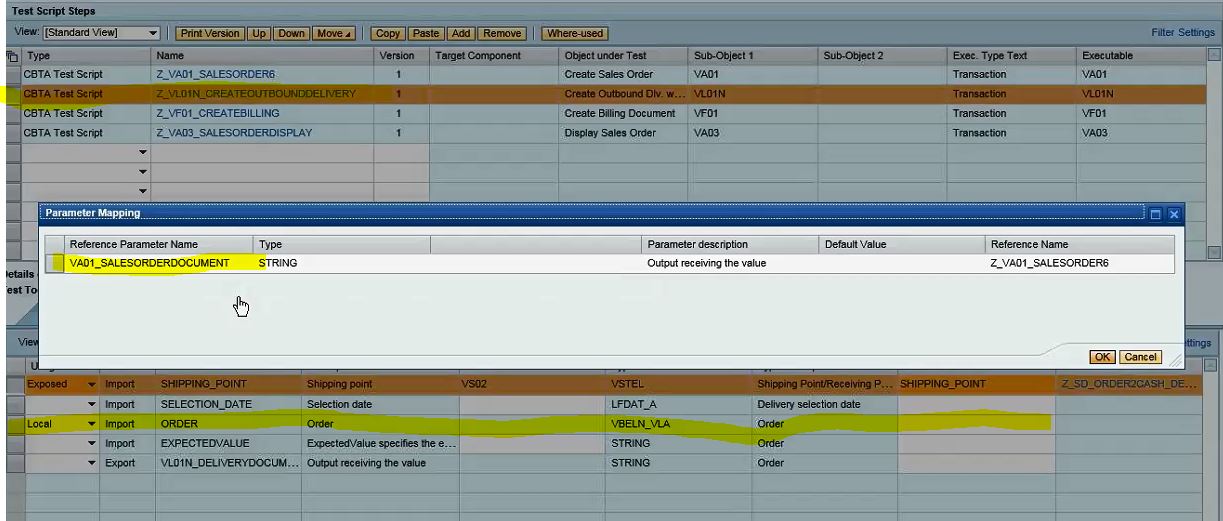 Automation Testing: SAP CBTA - Posibility of storing output parameter ...
