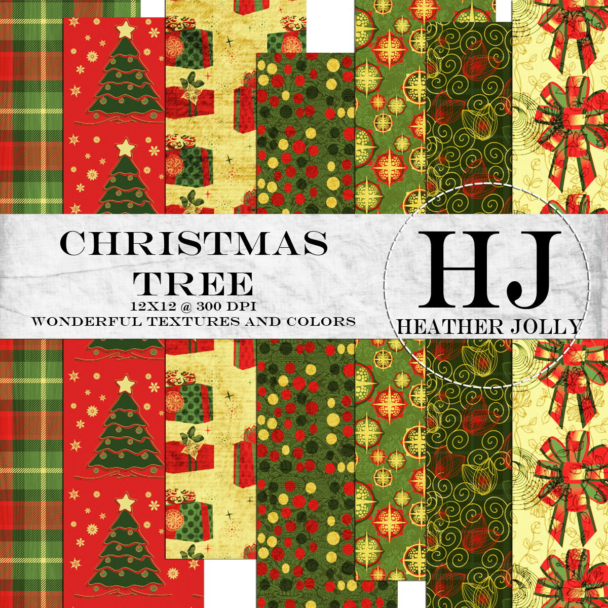 Heather Jolly's Digital Scrapping: Christmas Tree - Papers 1 - Digital ...